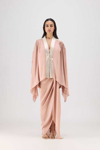 METALLIC STRUCTURED CAPE SET – Amit Aggarwal