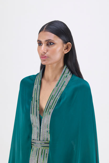 METALLIC STRUCTURED CAPE – Amit Aggarwal